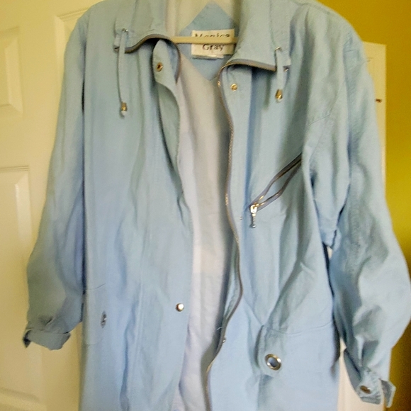 maurice gray | Jackets & Coats | Maurice Gray Car Coat Lite Blue | Poshmark